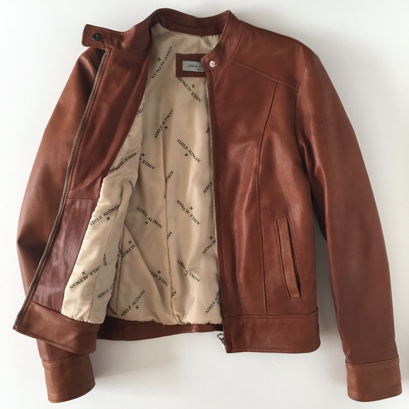 Adele Altman | Jackets & Coats | Adele Altman Roma Brown Leather Jacket ...